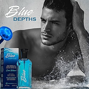 PB ParfumsBelcam Blue Depths Eau de Toilette Spray - Fresh Aquatic Scent (2.5 Fl Oz)