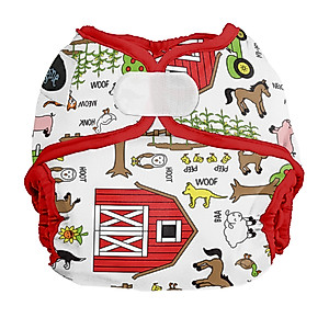 Imagine Baby Products Newborn Hook and Loop Diaper Cover, Barnyard Jam