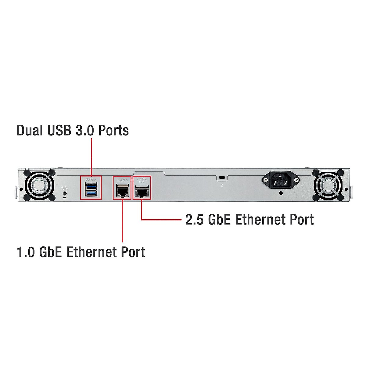 BUFFALO TeraStation Essentials 4-Bay Rackmount NAS 32TB (4x8TB) with HDD Hard Drives Included 2.5GBE / Computer Network Attached Storage/Private Cloud/NAS Storage/Network Storage/File Server