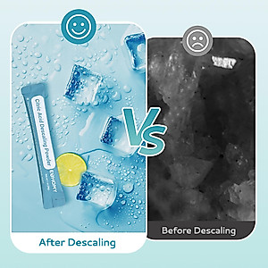 EUHOMY Ice Maker Cleaner & Descaler | 4 Use & Individually Packed | Ice Machine Cleaner with Organic Citric Acid Descaling Powder, Ideal for All Brands