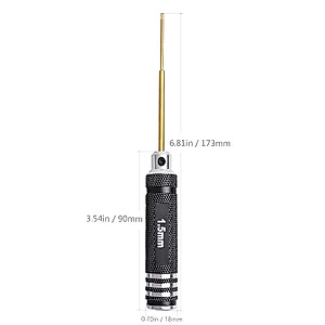 Hobbypark RC Hex Driver Set 1.5mm 2.0mm 2.5mm 3.0mm, Small Hex Wrench and Extended 17mm Wheel Wrench RC Car Repair Tools for Traxxas Arrma Axial Models