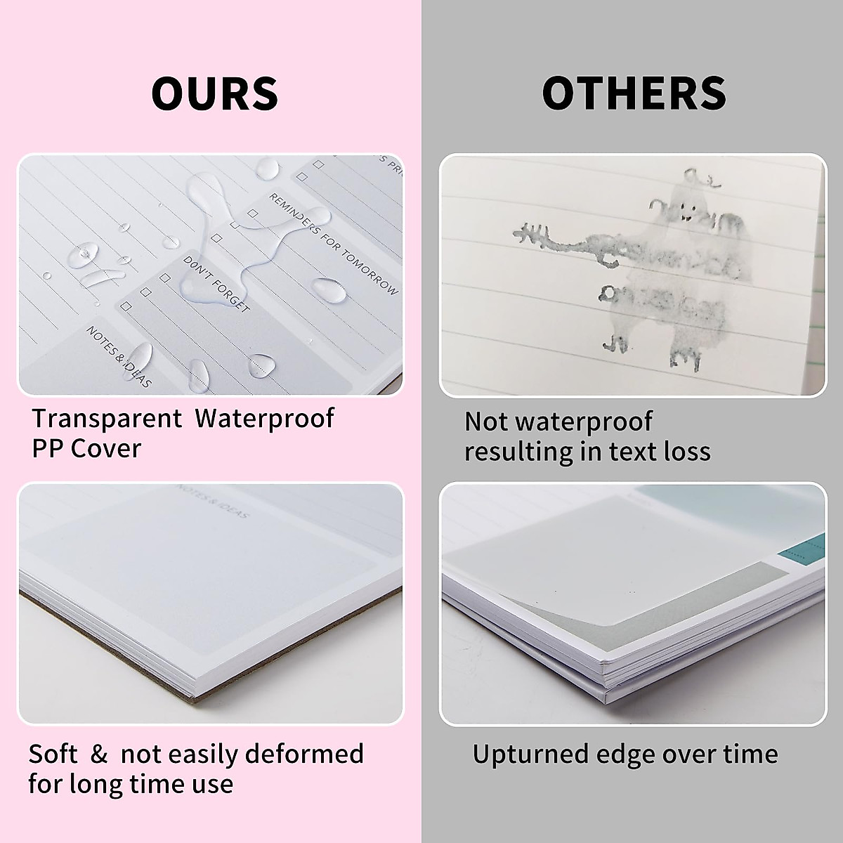 To Do List Notebook for work, 52 Sheets Tear-Off Planning Note Pad 7.5"×10.2", Office Planner, Daily Checklist Notebook, Desk Organization, Office Productivity (Grey)