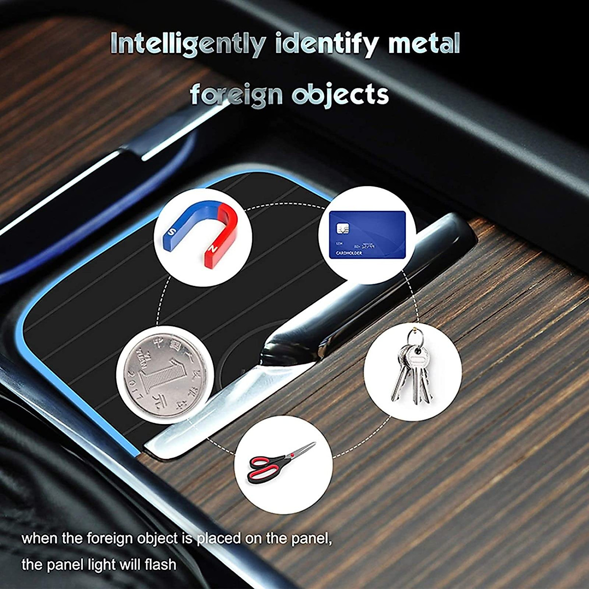 inBEKEA 2021 Upgraded Car Wireless Charger for Volv-O XC90 XC60 S90 V90 V60 S60 with USB Ports QI Smart Phone Charging Pad 10W QC3.0 Fast Charging for All QI Smartphones