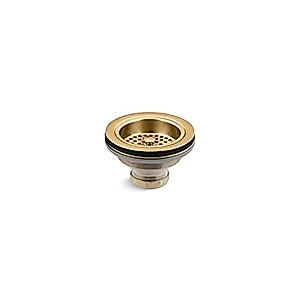 Kohler 8799-2MB 8799-2BZ Duostrainer Sink Drain and Strainer, Vibrant Brushed Moderne Brass Small