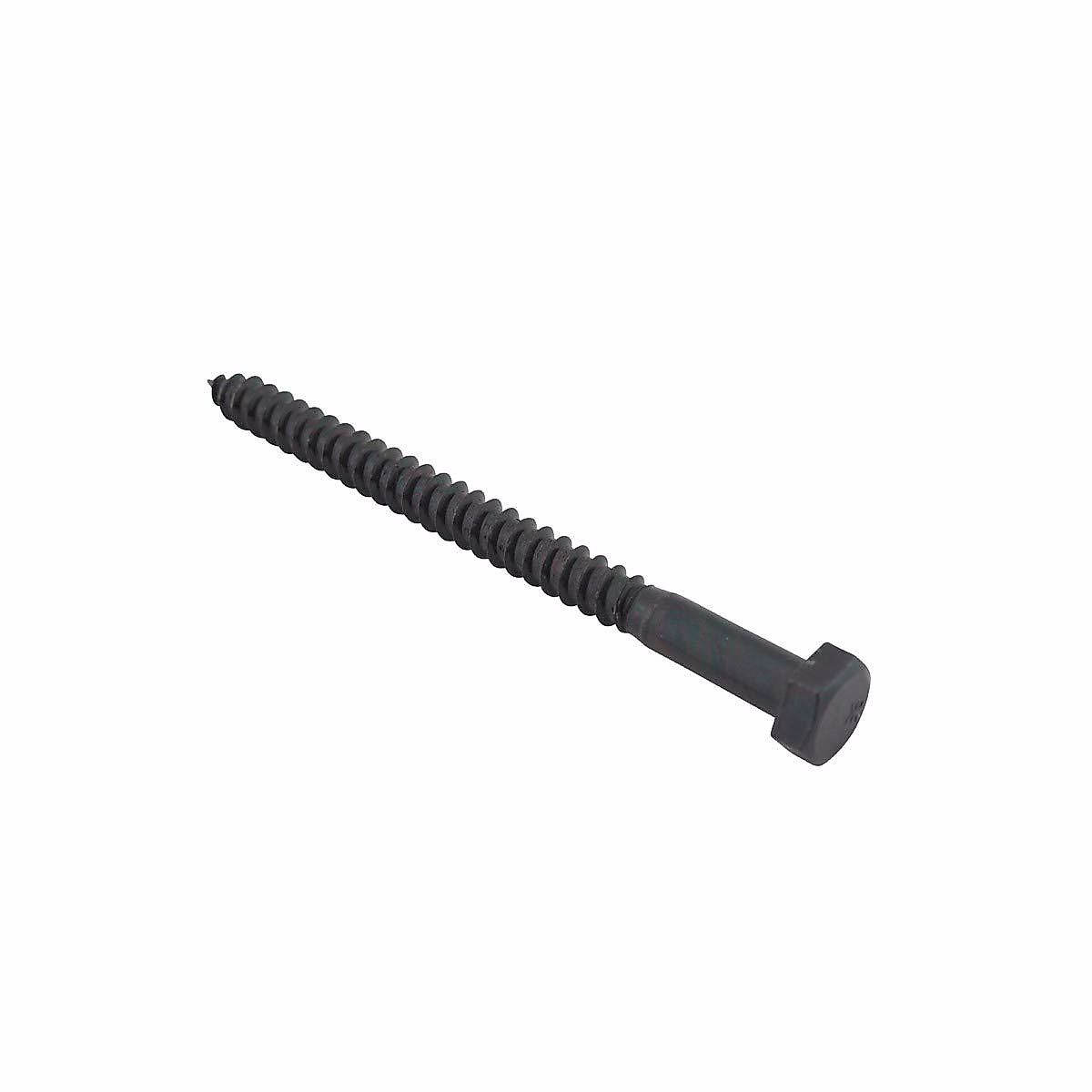 Renovators Supply Manufacturing Lag Bolts 4 in. Black Zinc Plated Steel Lag Screws with Hexagonal Head Pack of 10