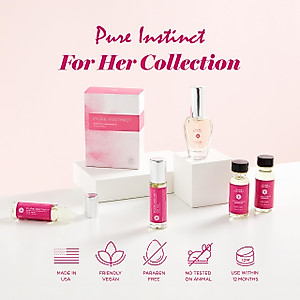 Pure Instinct Perfume with Pheromone Infused Essential Oil for Her - Roll on 10.2 ml | 0.34 Fl. Oz