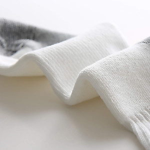 WANDER Men's Athletic Ankle Socks 3-8 Pairs Thick Cushion Running Socks for Men&Women Cotton Socks 7-9/9-12/12-15 (8 Pair A0-white, M)