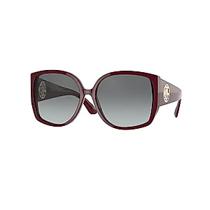 BURBERRY BE4290 340311 61MM Bordeaux/Grey Gradient Square Sunglasses for Women + BUNDLE With Designer iWear Complimentary Eyewear Kit
