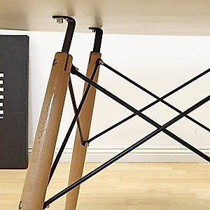 ModMade 5 Piece Paris Tower Dining Set, White Table/Red Chairs