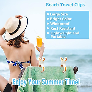 6 PCS Towel Clips for Sun Loungers Beach Towel Clips, Beach Towel Clips for Sun Loungers for Sunbeds Laundry Pool Chairs, Towel Pegs for Sun Lounger Sunbed Towel Clips Beach Towel Pegs