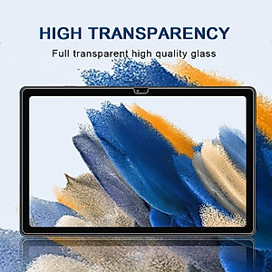 DEERLAMN (3 Pack) for Samsung Galaxy Tab A8 Screen Protector,Anti-Scratch 9H Hardness Tempered Glass Compatible with Galaxy Tab A8 10.5 Inch Tablet (SM-X200/X205/X207)