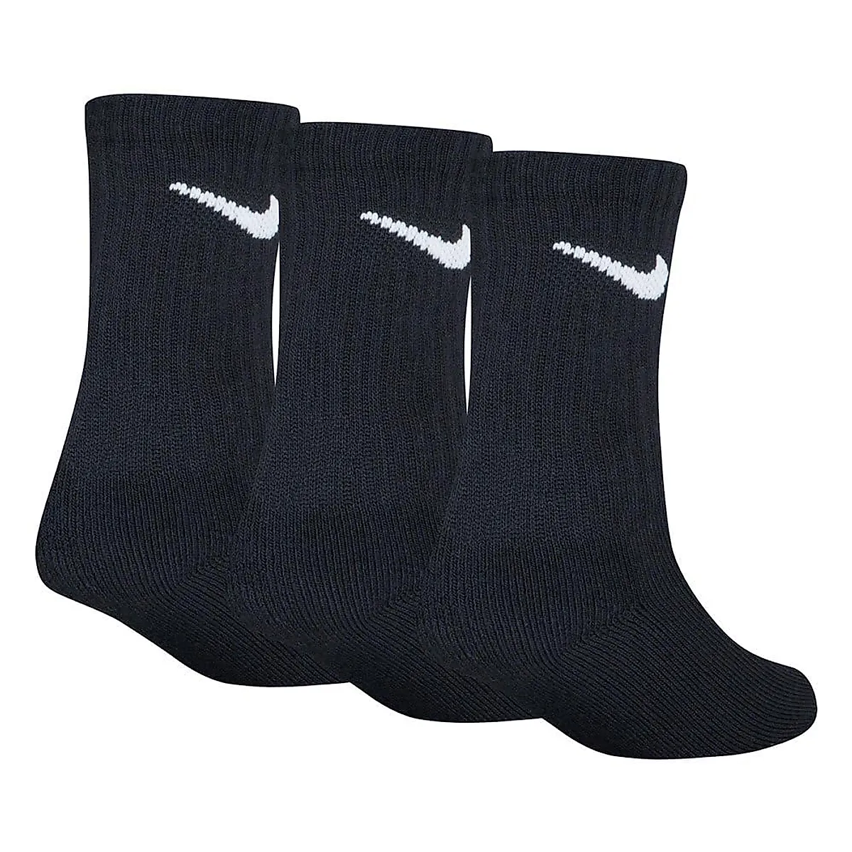 Nike Young Athletes Toddler Kids Cushioned 3-Pair Crew Socks Shoes 7C-10CY/4-5 (Sock Size)