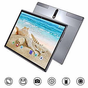 Qinlorgo HD Tablet, 1920x1200 Resolution 100-240V 10.1in Tablet 2.4G 5G WiFi for Writing for Android8.1 (US Plug)