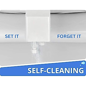 BIDETØASIS Bidet Double-Nozzle Non-Electric Bidet for Toilet, with Front and Rear Washing Functions as Well as a self-Cleaning Mechanism. Adjustable Water Pressure. Easy to Install. (Black)