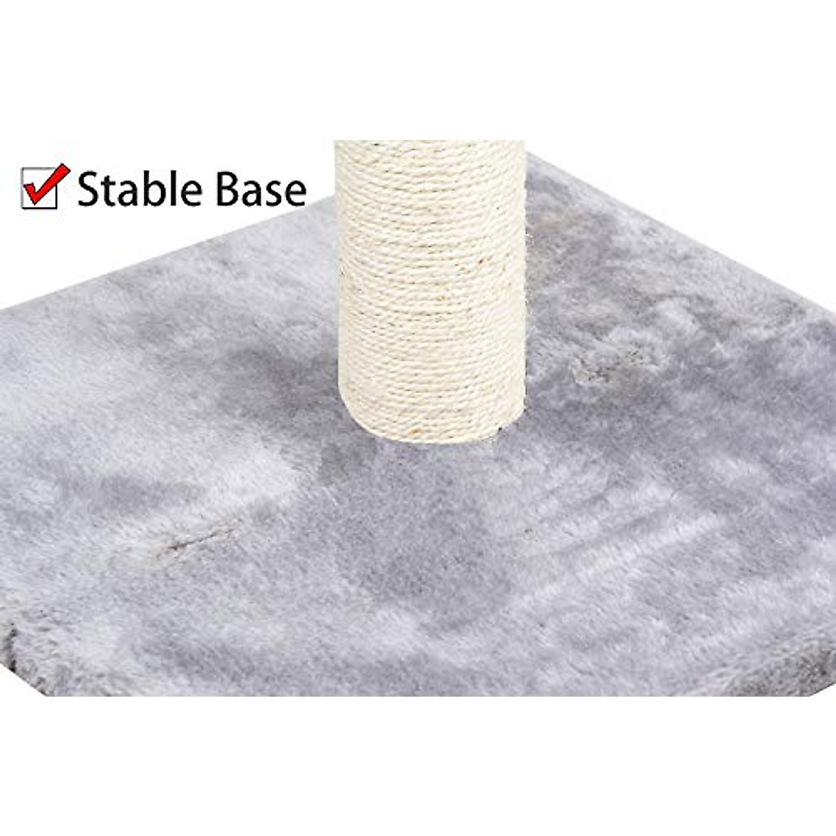 Dimaka 34" Tall Ultimate Cat Scratching Post, Extra High Posts with Natural Sisal Rope and Hanging Ball, Vertical Post Tree Scratch for Indoor Cats and Kittens (Grey)