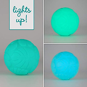 Infantino Activity Ball Set Music & Lights - 4 Colorful, Bouncy, & Multi-Textured Balls for Fine Motor Development for Little Hands