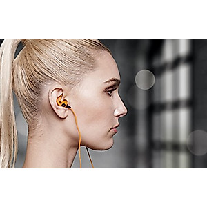 V-MODA Forza In-Ear Hybrid Sport Headphones with 3-Button Remote & Microphone - Samsung and Android Devices, Orange