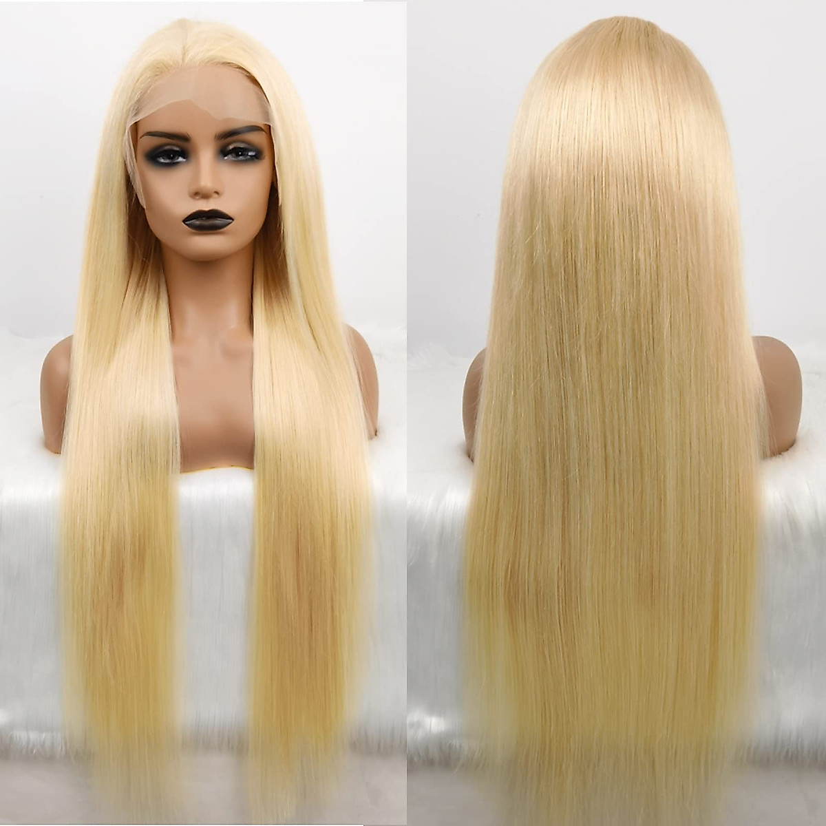 MYDIVA 613 Lace Front Wig Human Hair Straight 13x4 Blonde Lace Front Wigs Human Hair 180% Density 613 HD Lace Frontal Wig 20 inch Blonde Glueless Wigs Human Hair Pre Plucked
