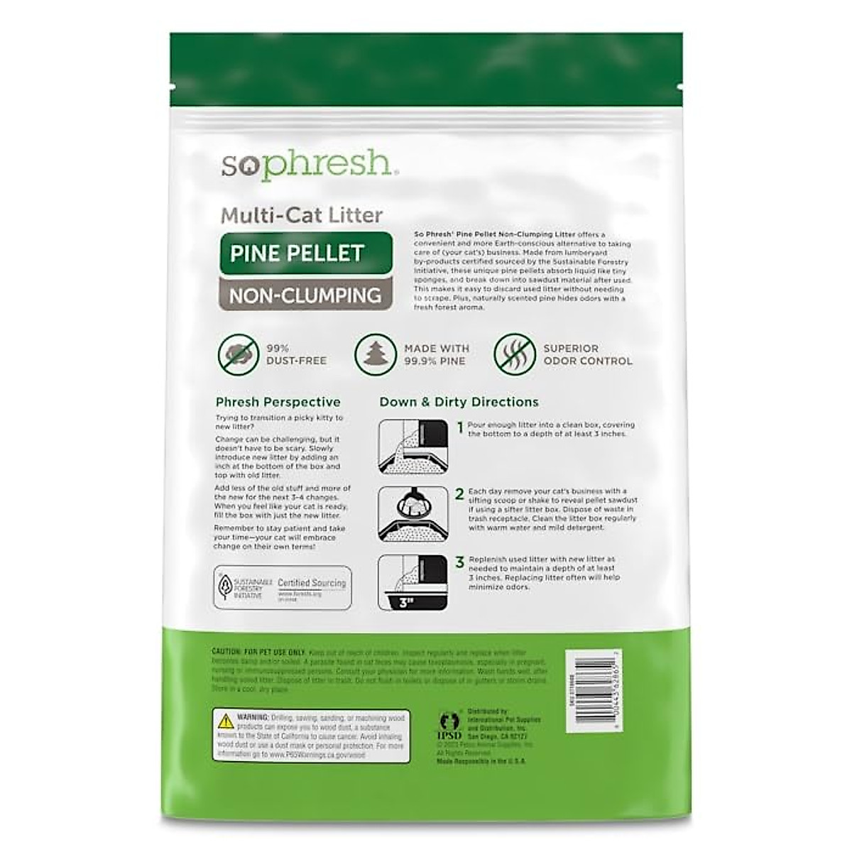 So Phresh Pine Pellet Non-Clumping Cat Litter 20 lbs.