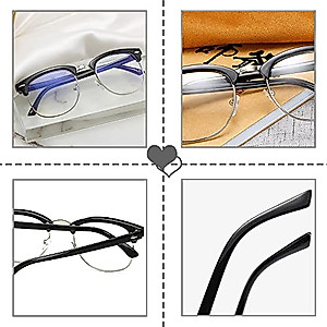 BAIWANLCH Blue Light Glasses for Women Blocking Blue Light Glasses Men Clear Lens Vintage Metal Frame Retro Eyeglasses Anti Glare Glasses for Work, Playing Games, Playing Computer Glasses Men