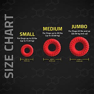 Playology Dual Layer Ring Toy for Medium Dogs up to 50lbs | Engaging All-Natural Beef Scented Durable Dog Chew Toy for Power Chewers, Easy to Clean, Interactive & Non-Toxic