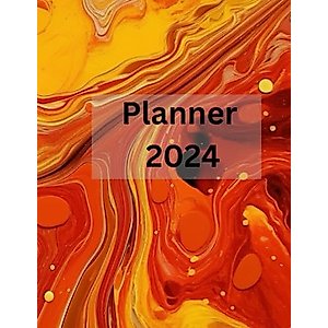 Planner 2024 Orange and Yellow