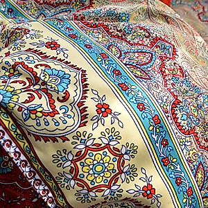 Dodou Boho Style Bedding Set Boho Duvet Cover Set Bohemian Bedding Set 3psc (Queen)