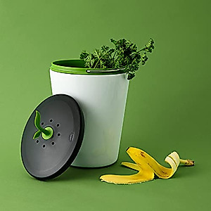 Chef'n 401-420-120 EcoCrock Counter Compost Bin Black and White 3.3 liter 1