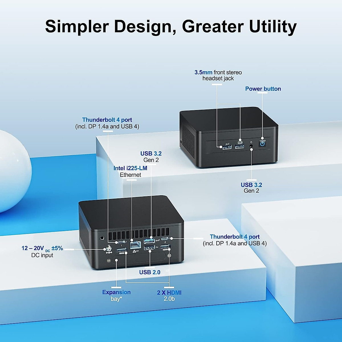Intel NUC 12 Pro Kit Wall Street Canyon Mini PC for Zoom Room (64GB RAM, 2TB SSD, 12-Core i5-1240P, Iris Xe Graphics) Business Desktop, 2 x Thunderbolt 4, Ethernet, Wi-Fi 6E, IST Hub, Win 11 Pro