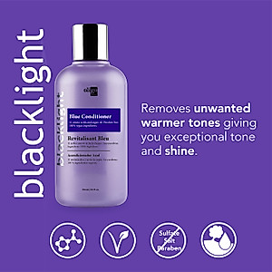 Oligo Professionnel - Blacklight Blue Conditioner for blondes - Vegan - Eliminate Brassy tones - Refresh faded highlights - Argan oil - Hydrating Formula - 8.5oz