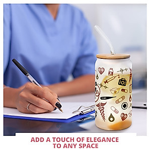 Nurse Gifts for Women - Gifts for Nurses - Nurse Appreciation Gifts - Nurse Week Gifts, Nursing Gifts, Nurses Gifts, Nursing Graduation Gifts, New Nurse Gifts - RN Gifts for Nurses - 16 Oz Can Glass