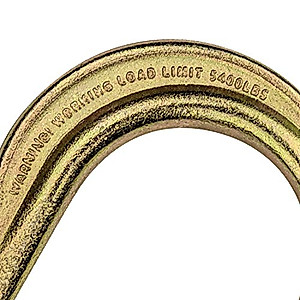 VULCAN Johnstown Tow Chain with 8 Inch Forged J Hook and T Hook - Grade 70 Chain - 6 Foot - 4,700 Pound Safe Working Load