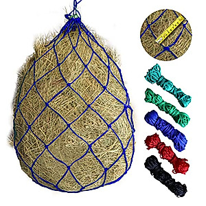 RideFound Durable Slow Feed Hay Net for Horses 40” Length with Strong 4x4” Holes Nylon Rope Hanging Suitable for Trailer and Stall, Slow Feeding Reduce Waste