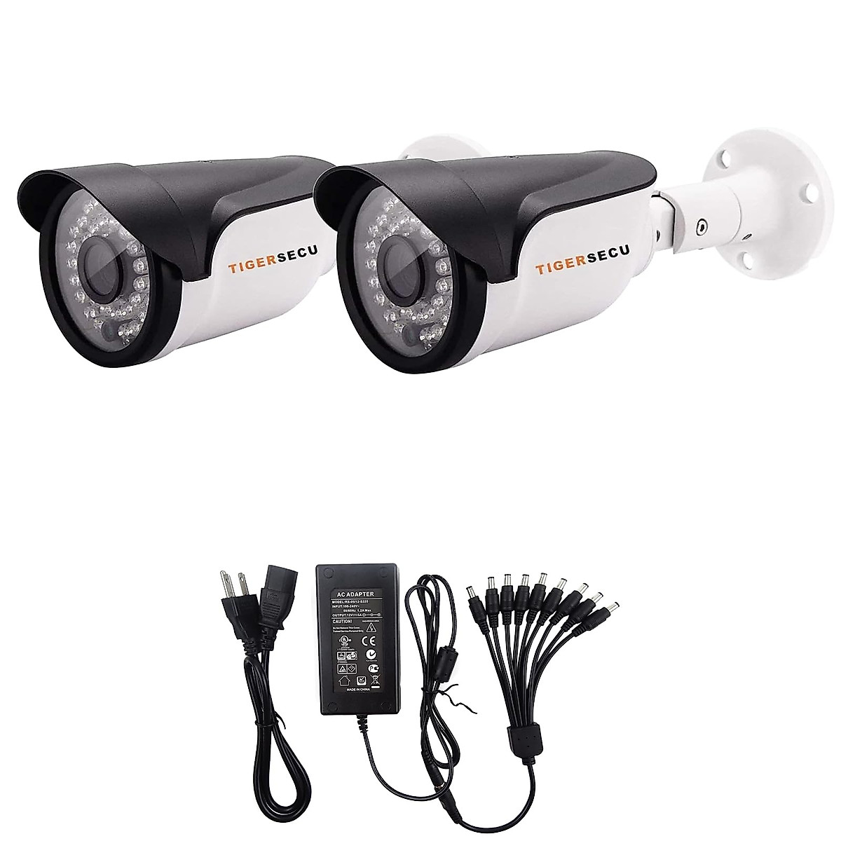TIGERSECU Super HD 1080P 4-in-1 Security 2-Camera Bundle