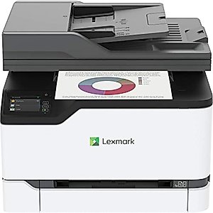 Lexmark MC3426adw Color Laser Multifunction Product with Print, Copy, Fax, Scan and Wireless Capabilities, Plus Full-Spectrum Security and Print Speed up to 26 ppm* (40N9360), White, Small