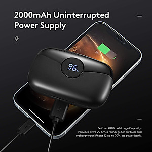 Xmythorig True Wireless Earbuds Bluetooth Headphones, IPX6 Waterproof Touch Control Earphone, CVC8.0 Noise Reduction for Clear Call, HiFi Stereo Deep Bass Audio in-Ear Headset w/Mic for Sports