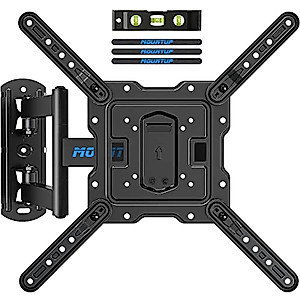 MOUNTUP UL Listed TV Wall Mounts TV Bracket for Most 26-55 Inches TVs, Full Motion TV Wall Mount with Swivel and Extend 17.7 Inch, TV Mount with Swivel Articulating Support, Max VESA 400x400mm, MU0009