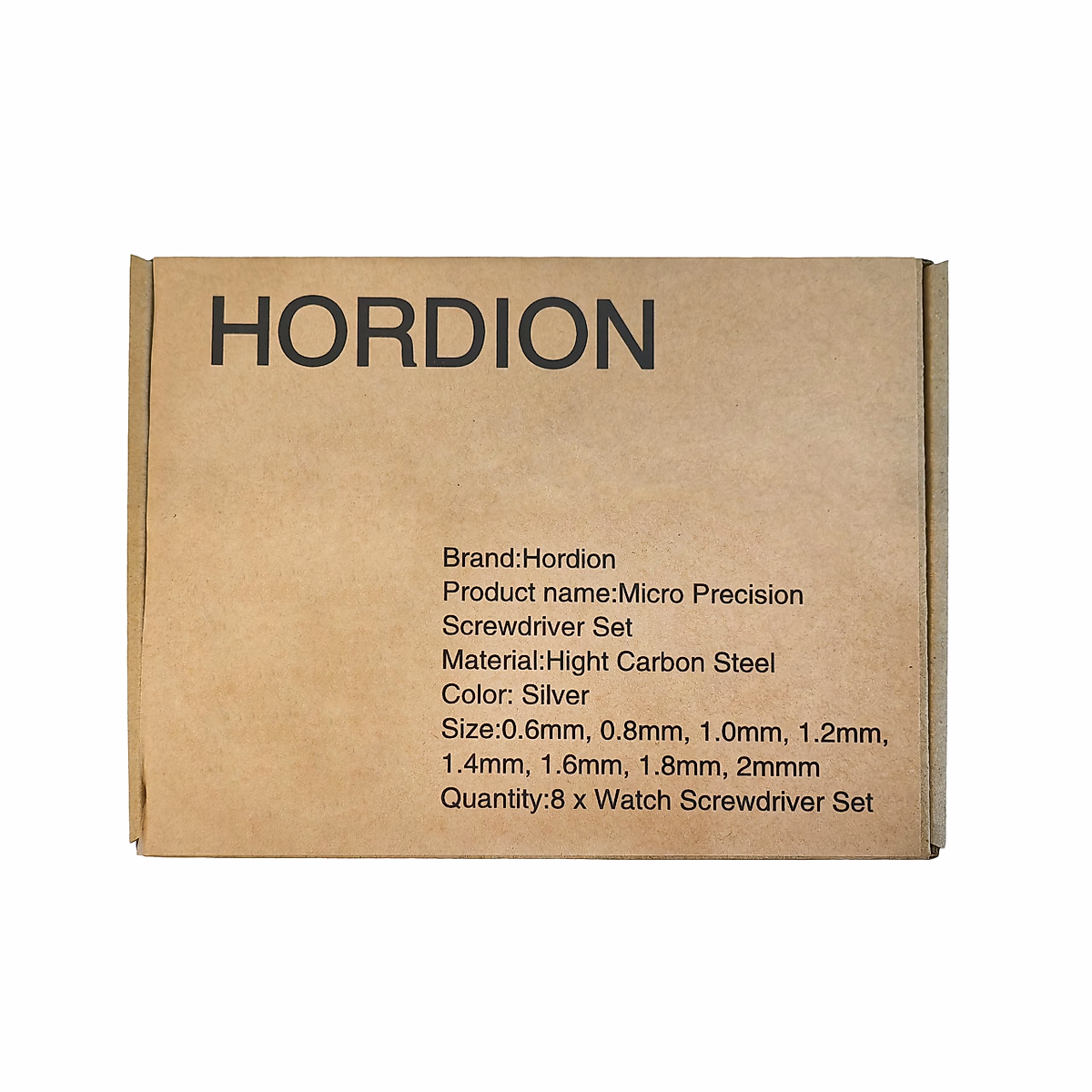 Hordion 8Pcs Micro Precision Screwdriver Set, Jewelers Screwdriver Set, Watch Screwdriver Kit 0.6-2mm for Watch, Jewelry, Eyeglasses, Sunglass, Electronics, Computer, Toys Repair (Flat)