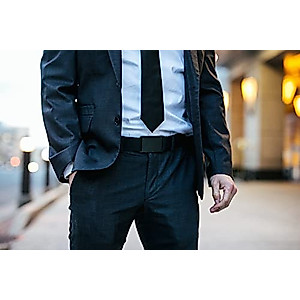 GRIP6 Classic Belt - 1.5-Inch Adjustable Nylon Belts - Versatile Lifestyle and Tactical Belt for Men and Women - Made in the USA (Black) *OLD SIZE*