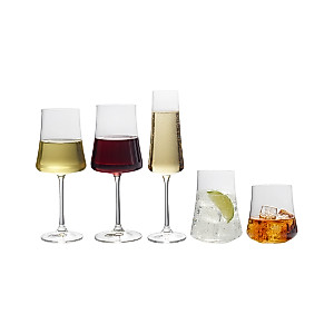 Mikasa Aline Set of 4 Highball Tumbler Cups, 17-Ounce, Clear