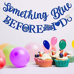 Glitter Something Blue Before I Do Banner, Something Blue Before I Do Bridal Shower Decorations, Wedding Party Banner, Engagement Banner, Bachelorette Party Decor, PRE-STRUNG