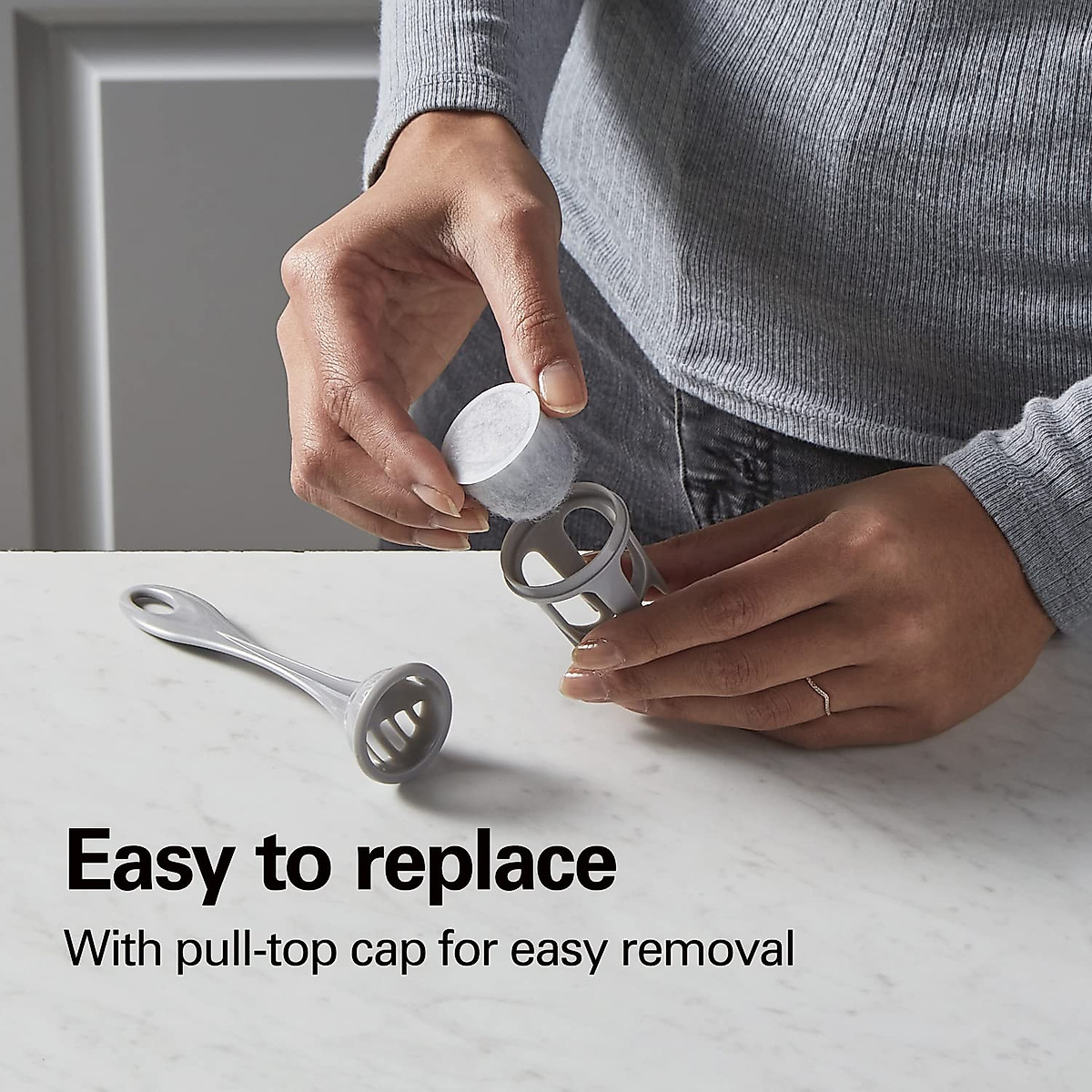 Hamilton Beach Coffeemaker Water Filter Replacement Pods and Handle, Charcoal, 2-Pack