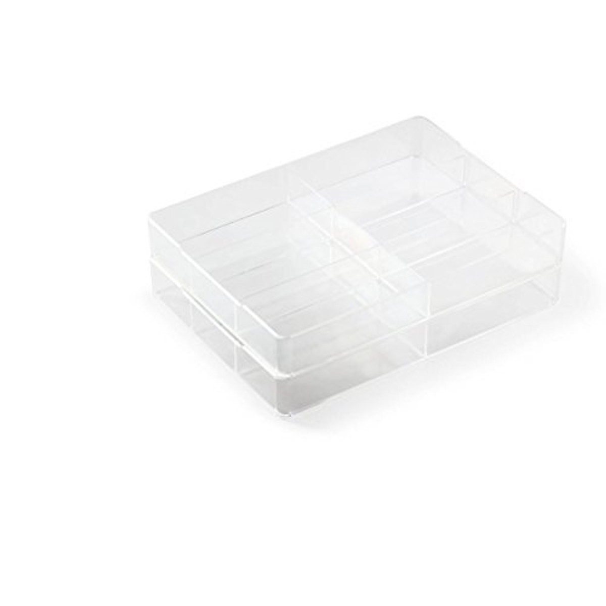 Durable Desktop Drawer Caddy, Oranizing Small Office Supplies Within 13" w x 9.5" d x 1.9" h, Transparent (338419)