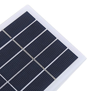 Flbirret 2W 5V Polysilicon Solar Charging Panel with DC Interface for 3.7V Battery - Ideal for Outdoor Garden Lamp and Low-Power Appliances
