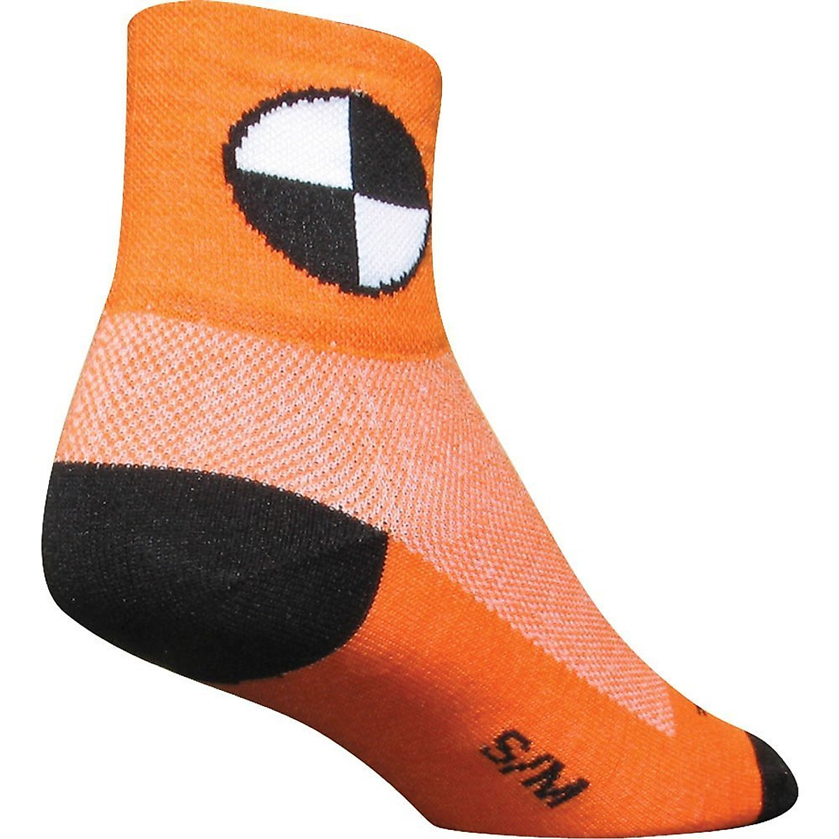 SockGuy Men's Crash Test Dummy Socks, Orange, Sock Size:10-13/Shoe Size: 6-12