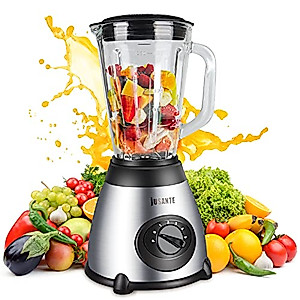 Countertop Blender, 1000W Professional Kitchen Blender for Shakes and Smoothies High Speed Ice Blender Frozen Drinks 48 OZ Glass jar (Black)