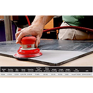 Cubitron II 3M Self-Generated Vacuum Random Orbital Sander 20208, 6 in, 5/16 in Orbit, 1 per case