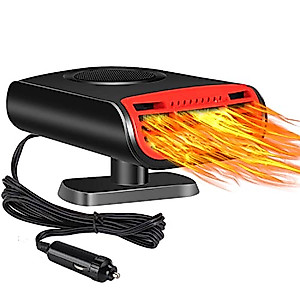 Upgrade Portable Car Heater,12V 150W Car Defroster Windshield Defogger 360° Rotatable,3 in 1 Car Heater Fast Heating & Cooling & Air Purify Plug in Cigarette Lighter for All Car