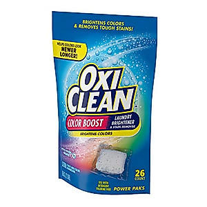 OxiClean Color Boost Laundry Brightener and Stain Remover Power Paks, 26 Count
