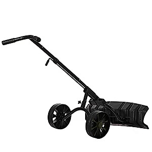 Gardenised Extra Wide 36 in. Snow Shovel Plow Pusher Remover with Large Rugged Wheels, Heavy Duty, Black